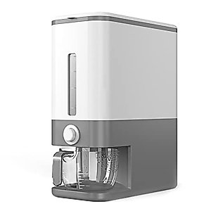 SEE SPRING 25 Lbs Rice Dispenser, Rice Container Storage with Lid, Cereal Dispenser Countertop Bin, Kitchen Storage Organizer for Dry Food Flour