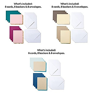 Cricut Joy Cutaway Cards in Neutrals, Marina and Corsage (4.25 in x 5.5 in) Sampler with Card and Paper Guide Bundle - Custom Greeting Birthday & Anniversary - Personalized Thank You- DIY Invitations