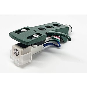 Cartridge, conical Stylus, needle with mounting bolts and Green Headshell for Technics SL-1200, SL-1210, SL-1600, SL-1610, SL-1700, SL-235, SL-23A, SL-B2