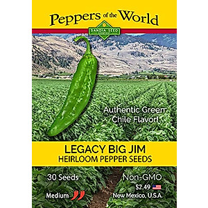 Big Jim Legacy Hatch Variety - 30 Seeds - Authentic Green Chile Flavor! Mild-Medium Heat