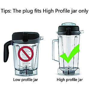 Lid Plug for Vitamix 64oz High Profile Container Blender Replacement Parts, Fit Drink Machine 2 Speed, Vita Prep, Vita Prep 3, XL Blender (Plug)