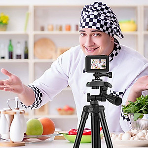 Sametop Tripod Adapter Aluminum Screw Mount Compatible with Gopro Hero 13, 12, 11, 10, 9, 8, 7, 6, 5, 4, Session, 3+, 3, 2, 1, Hero (2018), Fusion, Max, DJI Osmo Action Cameras