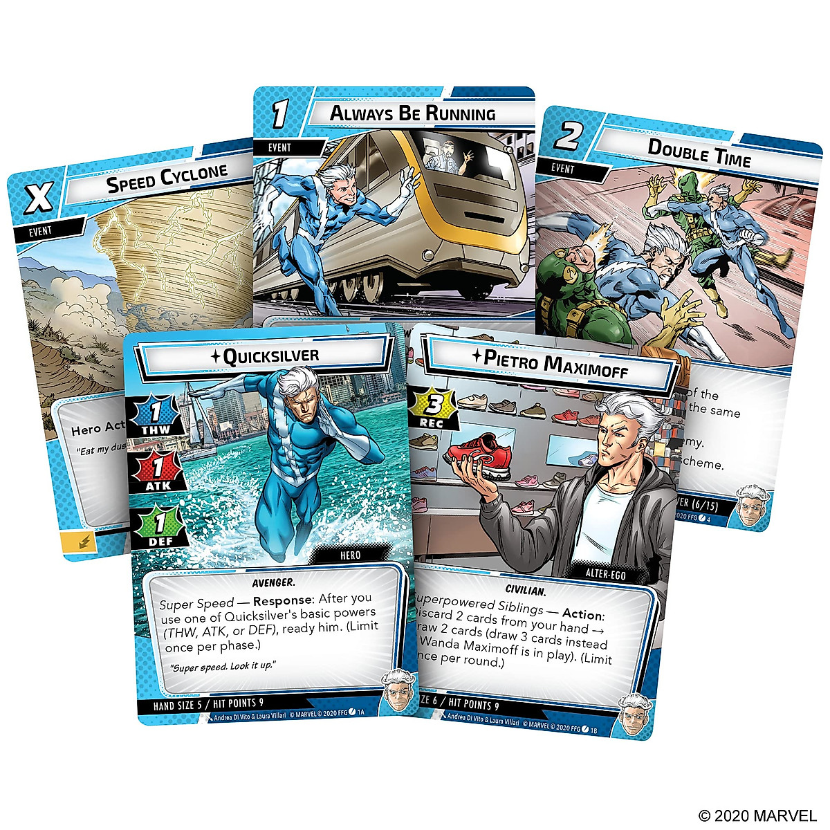Marvel Champions The Card Game Quicksilver HERO PACK - Superhero Strategy Game, Cooperative Game for Kids and Adults, Ages 14+, 1-4 Players, 45-90 Minute Playtime, Made by Fantasy Flight Games