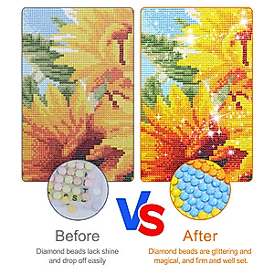 Diamond Painting Sealer 120 ML/4 OZ with Silicone Brush, 5D Diamond Art Sealer Permanent Hold Shine Effect for Protect Diamond Painting and Puzzle, Non-Toxic Glue Used by Adult and Children Safely