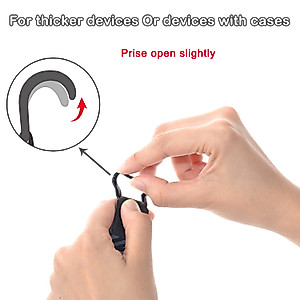 TFY Tablet Security Hand Strap Holder, Compatible with iPad (iPad Mini & Mini 5 & Mini 6 / iPad Air 4 / iPad Air 5 / iPad Pro 9.7Inch) - Samsung Tablets - Nexus 7 / Nexus 10 and More (Black)