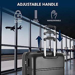 SAS Travel Luggage Sets, Set of 3 pieces of Suitcases With Wheels, Traveling Essentials, Spinner Wheels, Lock, Hard Case, With Carry On Luggage and Large Suitcase Included, Travel Must Haves