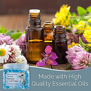 SMELLS BEGONE Odor Eliminator Gel Beads - 12 oz, Pack of 2 - Eliminates Odor in Bathrooms, Cars, Boats, RVs & Pet Areas - Air Freshener - Made with Essential Oils - Fresh Cotton Scent