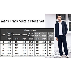 COOFANDY Men's Tracksuit Athletic Full Zip Casual Sports Jogging Gym Sweatsuit