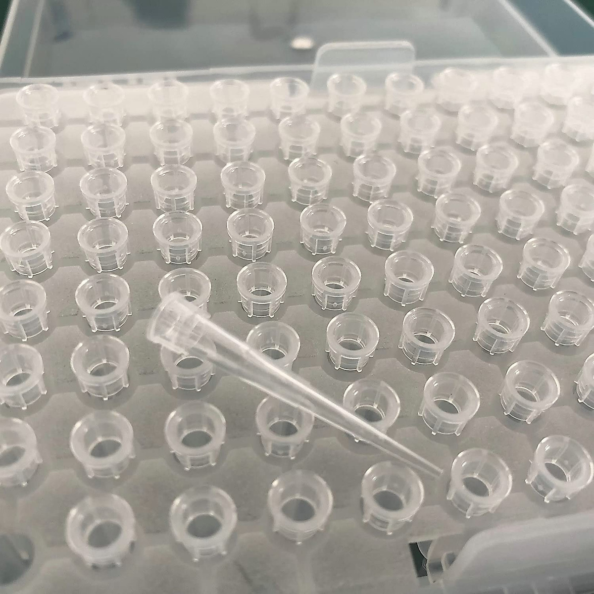10ul Pipette Tips - Universal Pipette Tips - Racked,RNase/DNase Free & Pyrogen Safe, Clear, 96 Tips/Rack Pk x 10 Racks（960 Tips）