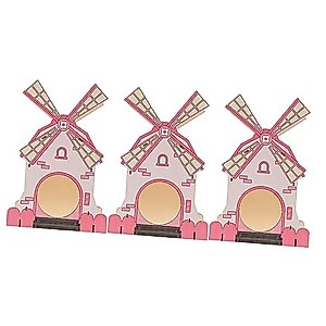 Mipcase 3pcs Hamster Windmill House Squirrel Toys Chinchilla Toys Guinea Pig cage Accessories Hamster Castle House Hamster cage Accessories Hamster Tunnel Wooden Rat Hideout Rat Supplies