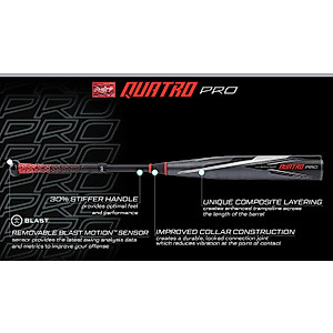Rawlings 2022 Quatro PRO USSSA Baseball Bat | -10 | 2 Pc. Composite | 30 inch | UT2Q10