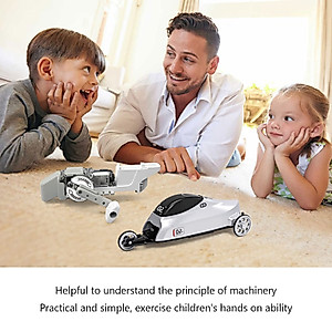 Toy Car, Hand Operated Generator Tricycle Toy DIY Assembly Educational Tricycle Children Kids Toy Toy Car Other children's outdoor toys