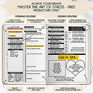 Daily Self Care and Manifestation Journal - A 5 Minute Journal, A 90 Day Planner Journey, Creating Your Dream Life, Vision Board, Guided Journal, & Personal Gratitude Journal - Undated Daily Planner