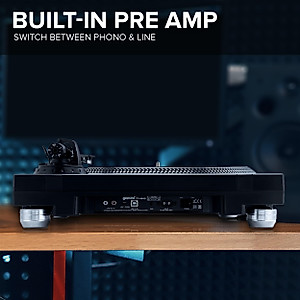 Gemini Sound TT-4000 Professional Direct-Drive DJ Turntable, High Torque, 3 Speeds Vinyl Record Player, Switchable Phono Preamp, Variable Pitch Control, Die-Cast Aluminum Platter, USB Audio Interface