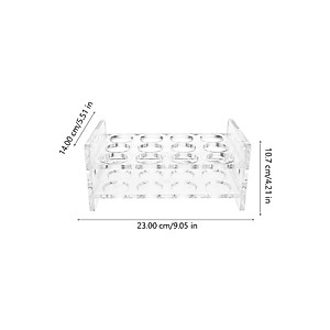HEMOTON 12 Round Holes Shot Glasses Holder Acrylic 3 Rows Wine Glass Cup Rack Organizer Drinkware for Whiskey Liqueurs Barware Bar Exhibition Wedding Party Festival