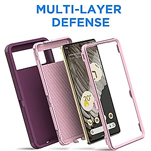 AICase for Google Pixel 7 Pro Case,Heavy Duty Drop Protection Full Body Rugged Shockproof/Dust Proof Military Protective Tough Durable for Google Pixel 7 Pro 6.7" 2022-3 Burgundy