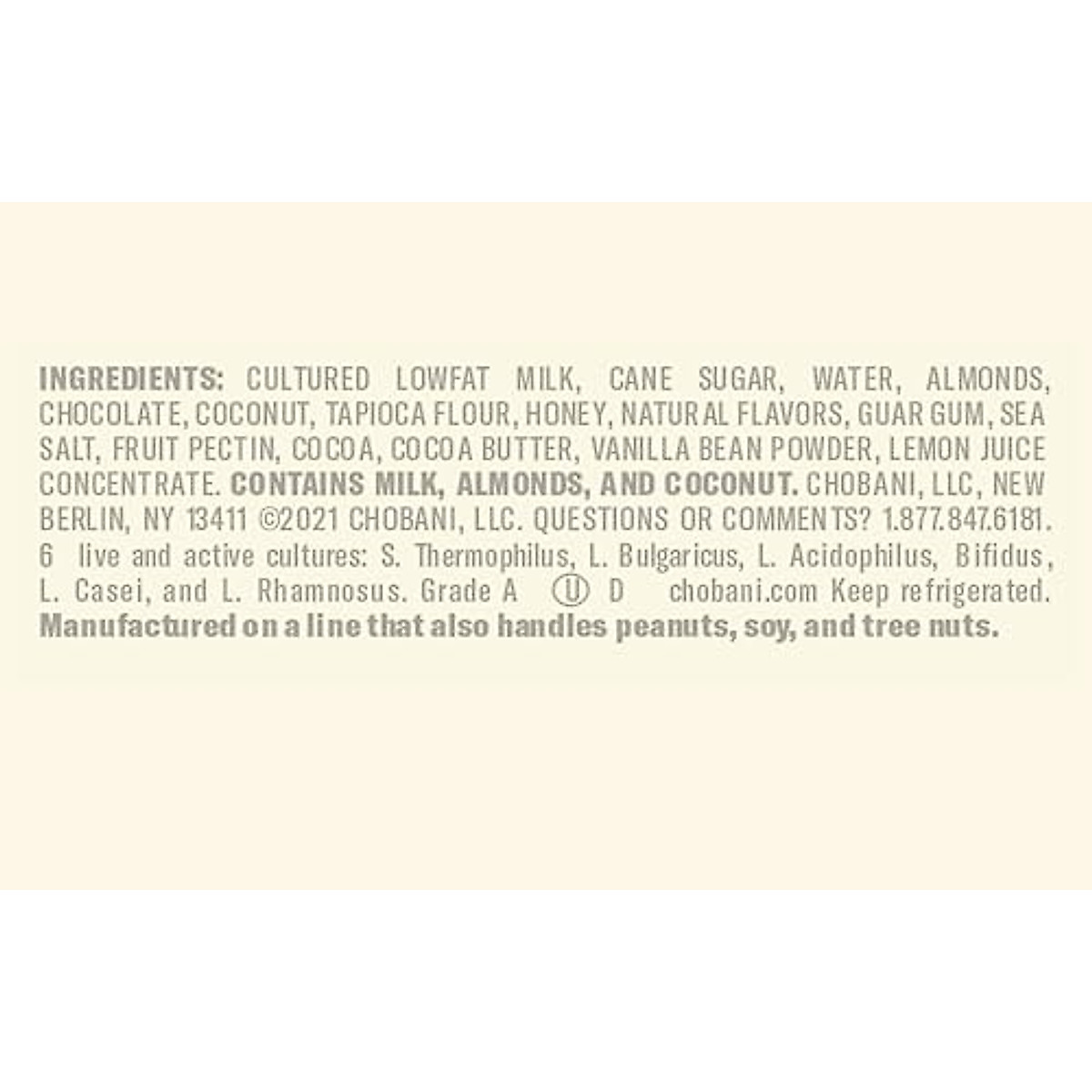 Chobani® Flip Low-fat Greek Yogurt, Chocolate Almond Coco Loco 4.5oz, 4-pack