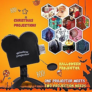 Halloween Projector, Halloween Window Projector, Outdoor Waterproof Halloween Projector Lights for Halloween Home Show Christmas Movies Party Decorations