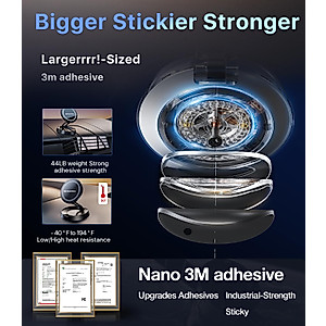 DesertWest Magsafe Car Mount, Industry's First Foldable Magnetic Phone Holder for iPhone 15/14/13/12 Pro Max, All Phones, Matte Black