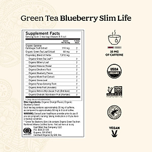 Yogi Tea - Green Tea Blueberry Slim Life (6 Pack) - Contains Caffeine - 96 Organic Tea Bags