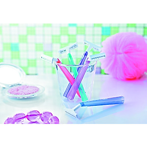 BIC Twin Lady Sensitive Razors, Disposable Razors with Two Blades for a Smooth and Precise Shave, Pack of 15