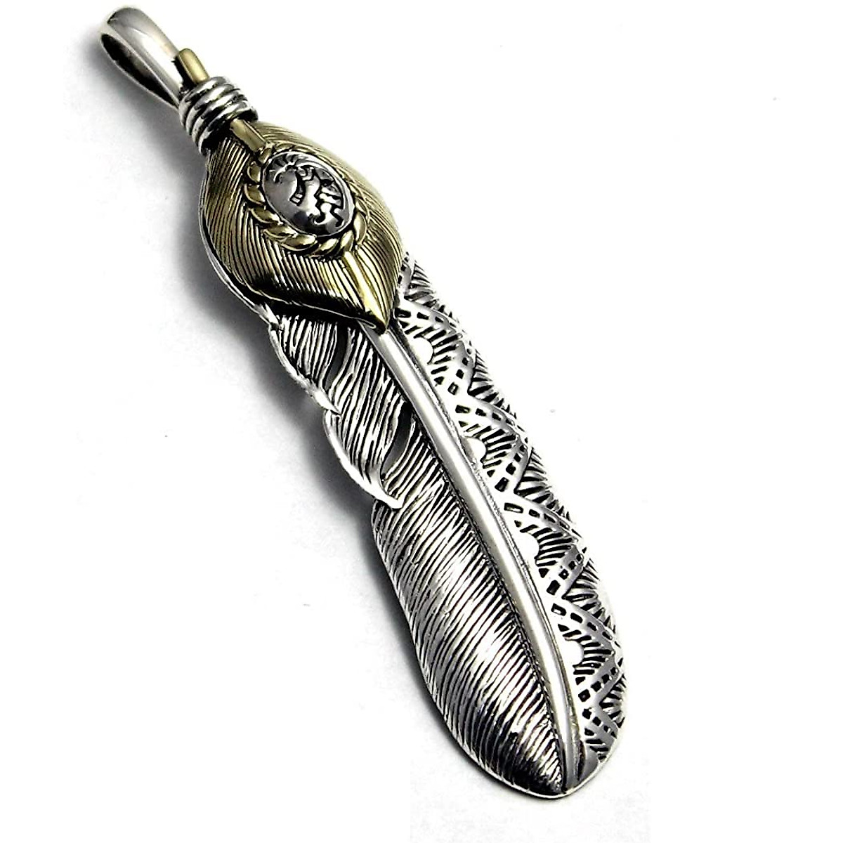 COSUMOSU Sterling Silver Kokopelli Feather Native American Indian Pendant