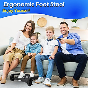 Foot Rest Under Desk ,6 Height Adjustable Foot Rest with Massage Surface, Ergonomic Foot Stool for Desk.