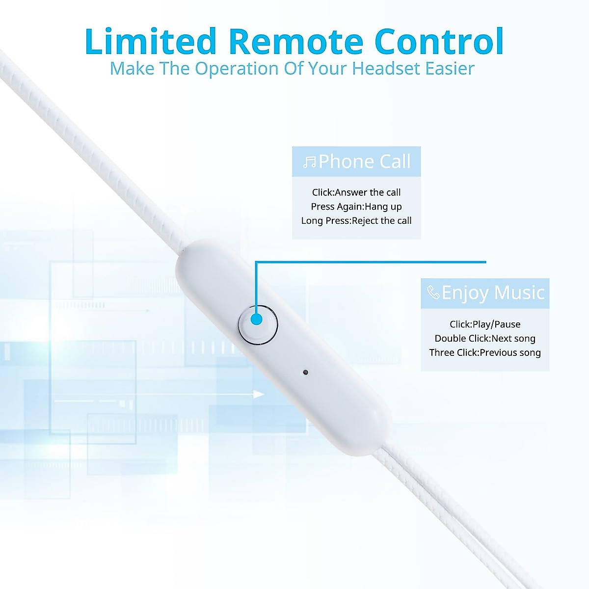 Wired Earbuds Headphones in-Ear Earphones with Microphone Remote. 3.5mm Plug in Audio Jack, Noise Isolating Ear Buds, Memory Foam for iPhone, Samsung, Women, Small Ears