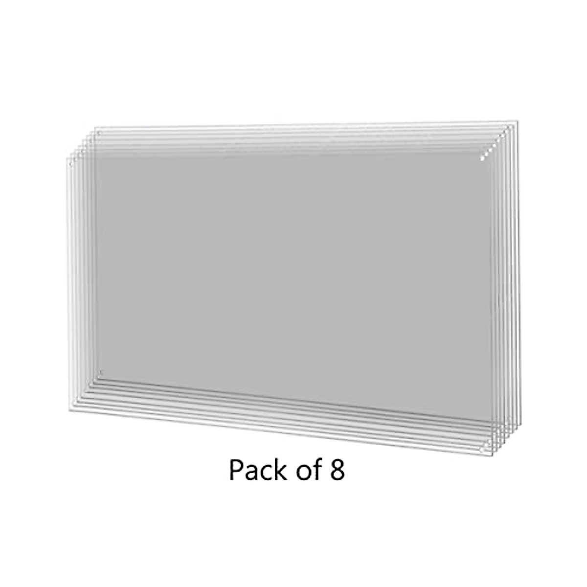 Marketing Holders Clear Cage Edge Liner 8" x 12" Pliable Pack of 8 Pet Rabbit & Guinea Pig cage Urine Guard Side Lining Less Mess Cage Sidng Sheets