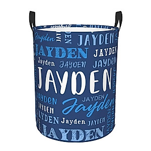 Custom Laundry Hamper with Name Personalized Laundry Baskets Dirty Clothes Hamper Bag Customized Collapsible Storage Organizer for Clothes Toys in the Dorm and Family (Style 01)