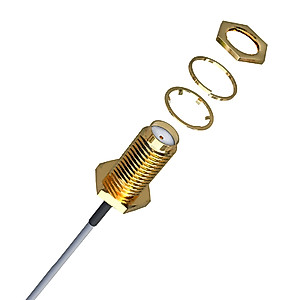 Goupchn U.FL/IPEX/IPX to SMA Female Bulkhead Pigtail Antenna Cable 5 Pack 15cm/5.9" Low Loss Coaxial Cable for Wireless Routers, Mini PCIe Cards, Network Extension, WiFi WAN Repeater