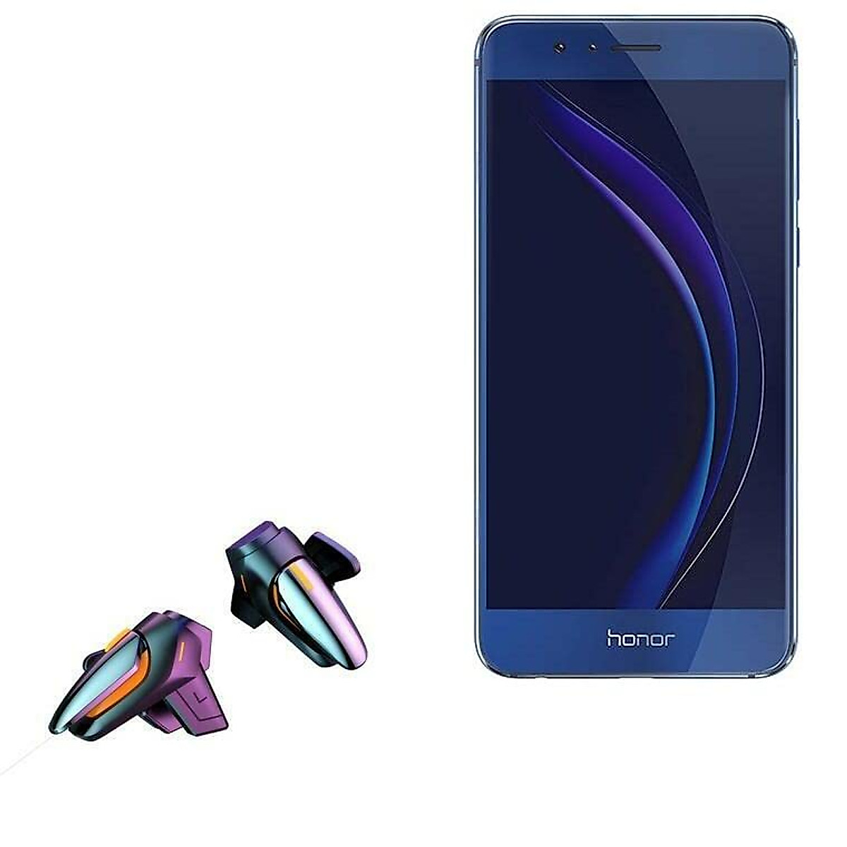 BoxWave Gaming Gear Compatible with Honor 8 (Gaming Gear by BoxWave) - Touchscreen QuickTrigger, Trigger Buttons Quick Gaming Mobile FPS for Honor 8 - Jet Black
