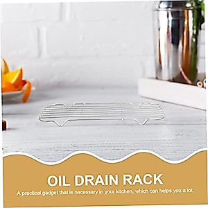 UPKOCH Bread Oven Stainless Steel Steamer Pot Bread Loaf Pans for Baking Metal Colander Steaming Rack Cooking Rack Barbecue Rack Heavy Duty Drain Rack Barbecue Grill Rack Air Fryer Can