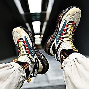 LZDZN Mens Basketball Shoes for Men Sneakers Men's High Top Running Trail Air Sports Athletic Male Walking Beige Size 11.5 Boys Women Man Boots