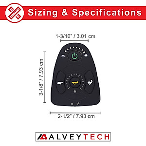 AlveyTech Keypad for 4-Key Dynamic Shark DK-REMD01 and DK-REMD02 (MK5 SPJ+) Joysticks - Replacement Power Chair Joystick Controller Rubber Pad (MC-GLA80843 / 1165094/82674 / 301201-22 / PLSINDV1264)