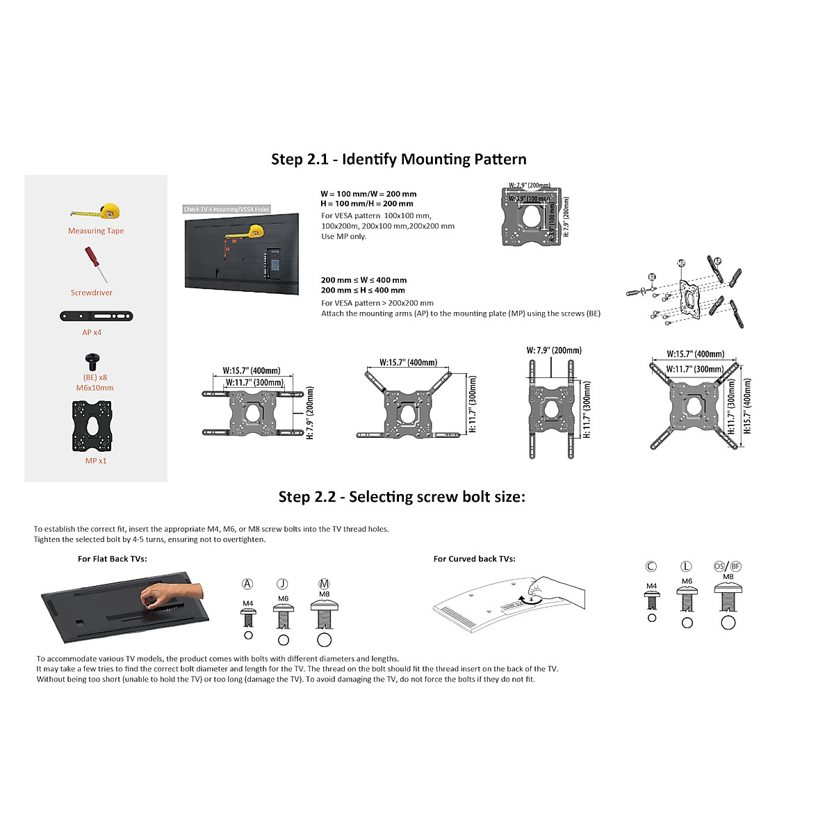 Amazon Basics Full Motion Articulating TV Monitor Wall Mount for 22-55 Inch TVs and Flat Panels up to 80 Lbs, Black