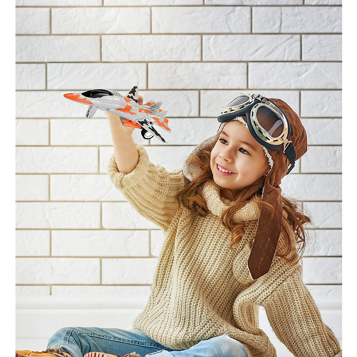 Mozlly Combat F 22 Toy Plane Set – Friction-Powered Kids Fighter Jet Toy Bundle Camouflage Toy Airplanes for Boys & Girls – Pull Back Air Force One Toy Military Jet Model Plane Set of 3