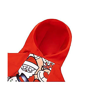 Fantasy Era Funny Dog Christmas Outfits Costume Cat Hoodie Cosplay Party Clothes for Small Pet (Red, XX-Large)