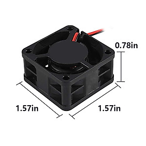 40x20mm 3D Printer Fan Brushless 4020 DC 12V Cooling Fan 40x40x20mm for Cooling 3D Printer Pro Hotend Extruder/Inverte and Storage Equipment (Routers, Switches) - High Speed (2PCS)