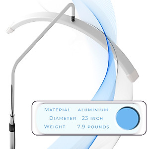 toyshi Half Moon Lamp for Lash Extension, Lighting for Beauty, Skincare, Lashes, Eyebrows, Filming Content Creation, Eyelash LED Floor Light White