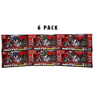 Pull-Back Motorcycle Toys for Boys & Girls | Fast and Fun Motorbike Toy Party Favors (6 Pack)