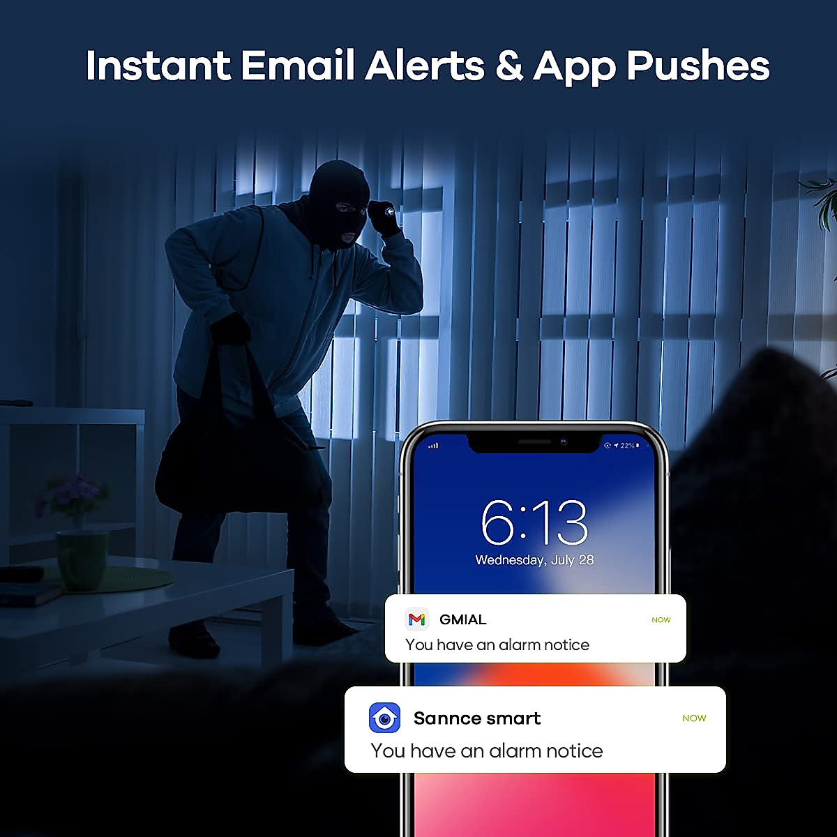 SANNCE 5MP Lite 8 Channel Security Camera DVR, H.264+ Hybrid 5-in-1 Surveillance DVR Recorder, Supports 2MP TVI AHD CVI CVBS Analog IP Security Cameras, Remote Access, Motion Alert (NO Hard Drive)