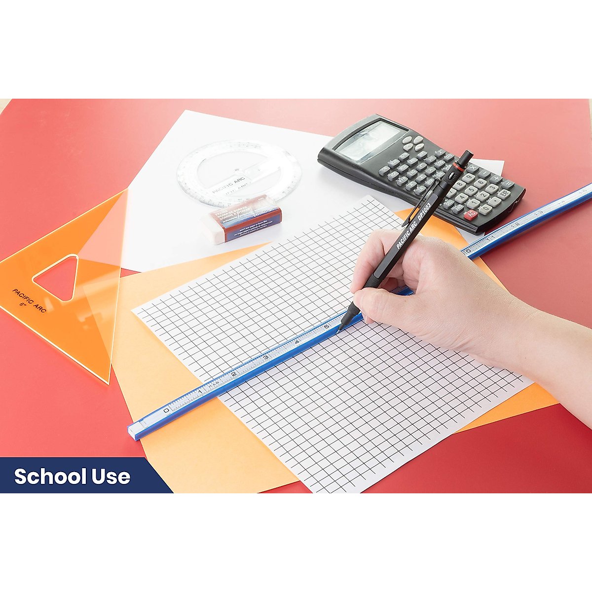 Pacific Arc Flexible Curve Graduated 16 Inch Ruler with Inking Edge, for Drawing, Pattern Making, Engineering, Stencil Making, Saddle Fitting