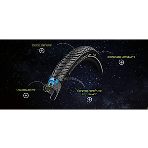 Schwalbe Unisex's Marathon E-Plus Performance Smart Dual Gaurd Twin-Skin Bicycle Tyre, Black, 700x38c