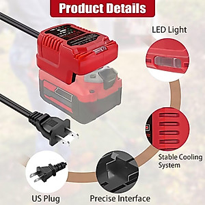 for Craftsman 20V Battery Charger, Compact Charger Replacement for Craftsman Charger 20V (Only Charge for 20V)
