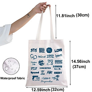 BWWKTOP Singer Album Canvas Tote Bag Singer Fans Gift Music Album Tote Bag For Singer Fans(SOS TG)