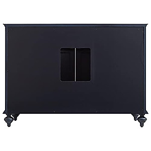 Signature Hardware 953301-48-RUMB-8 Keller 48" Free Standing Single Vanity Set with Mahogany Cabinet, Vanity Top, and Rectangular Undermount Vitreous China Sink - 8" Faucet Holes