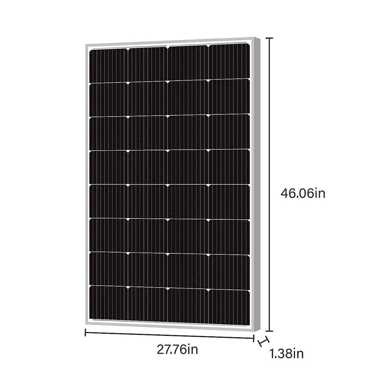 Newpowa 160W(Watt) Solar Panel Monocrystalline 12V High Efficiency PV Module 160W for RV Marine Boat Trailer Camper Rooftop Off Grid System