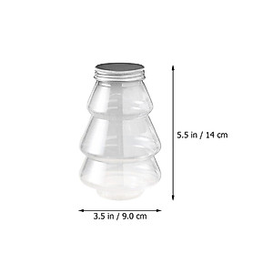 Alipis 6pcs Box Snack Candy Box Tress Shape Bottle Christmas Candy Bottles Chocolate Jar Cookie Bottle Christmas Tree Decorations Xmas Candy Holder Child Snack Box Plastic Tree Shape