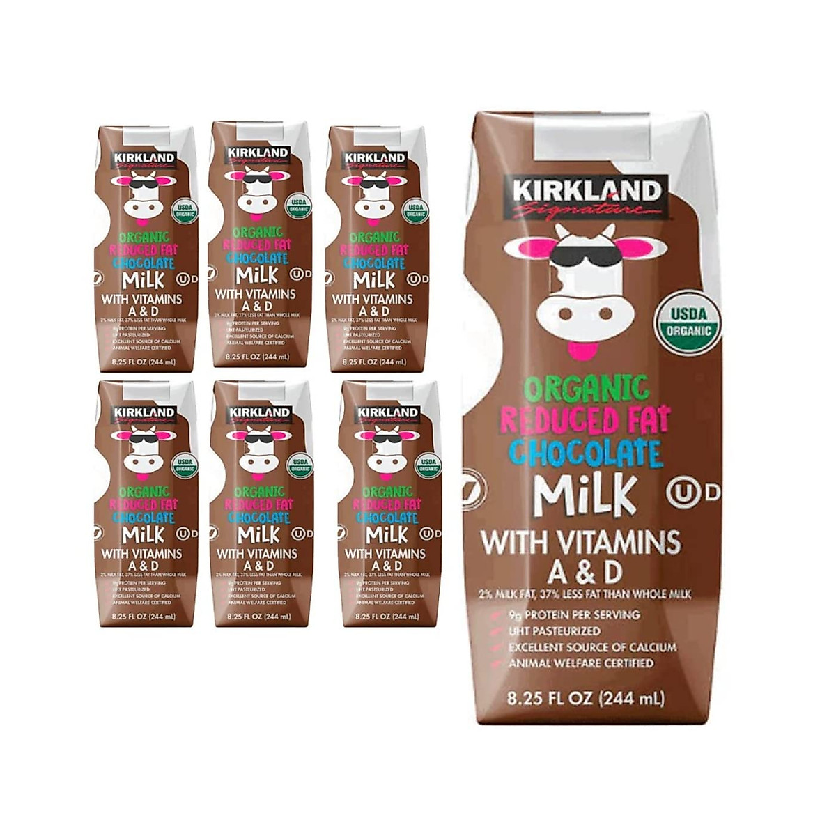 Organic Milk Chocolate | Grass Fed Vegan Milk With 8g Protein | Shelf Stable Single Serve Cartons | On-The-Go | 8.25 FL oz 6 Pack | Every Order is Elegantly Packaged in a Signature BETRULIGHT Branded Box!